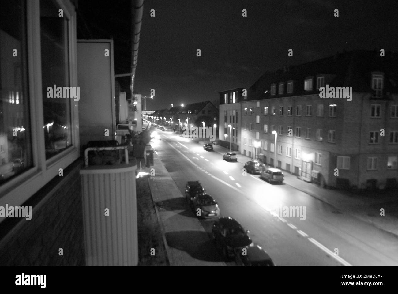 Kastrup/Copenhagen /Denmmark/13 January 2023/Night street lights on ...