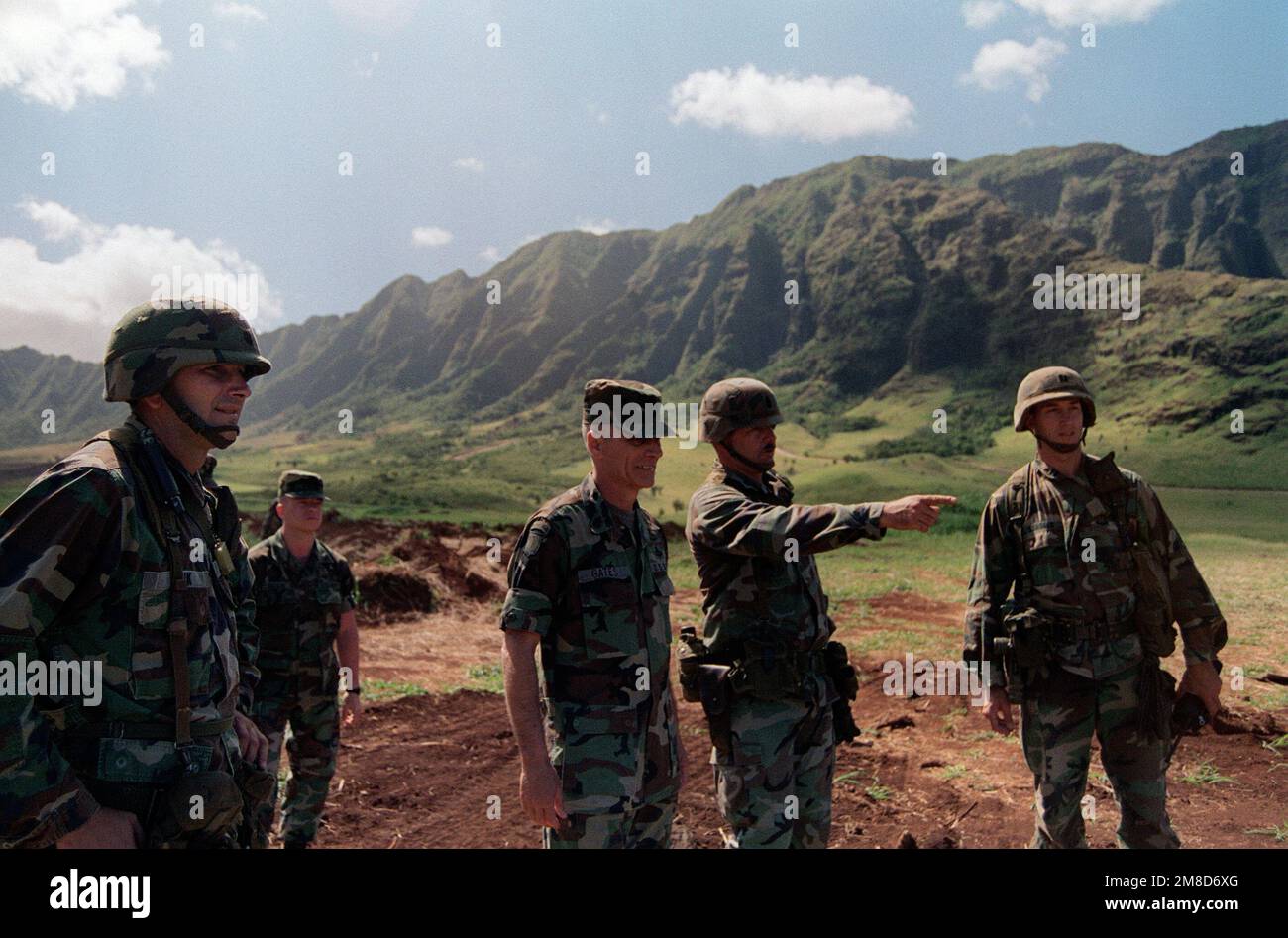 SGM of the Army Julias Gates, center, visits soldiers of the 25th ...