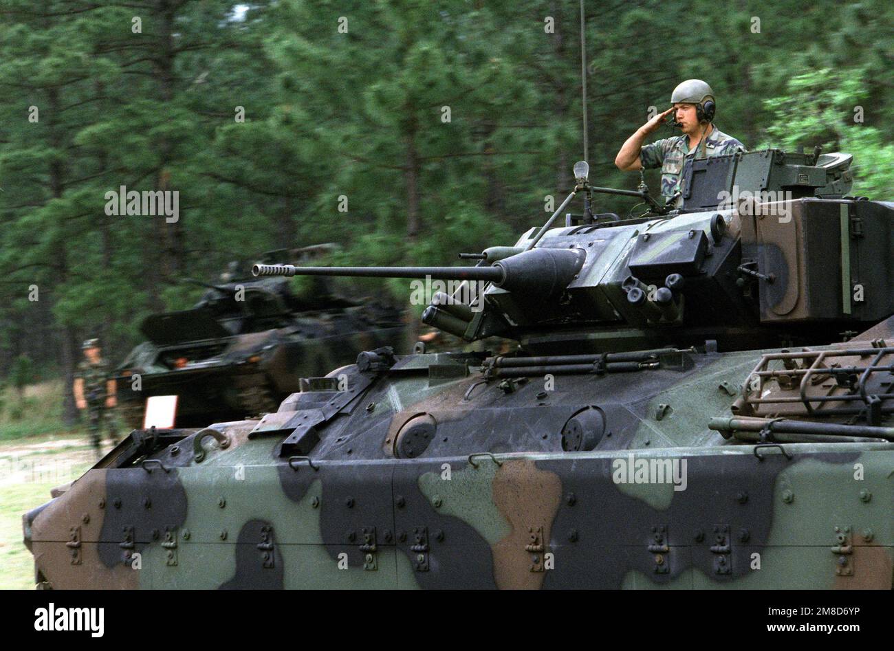 A member of the 3rd Squadron, 1ST Cav., 5th Infantry Division (Mech ...