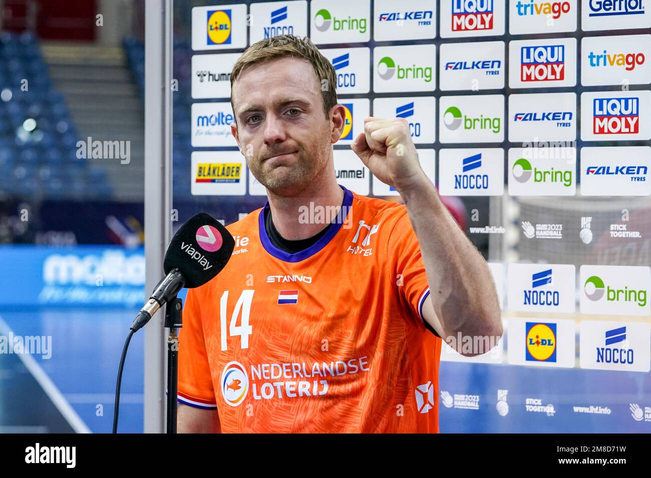 CRACOW, POLAND - JANUARY 13: Bobby Schagen of The Netherlands celebrate ...