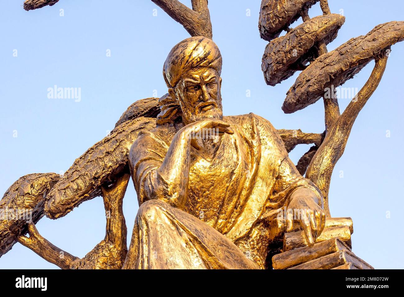 Dushanbe Tajikistan July 2 2022 The Bronze Statue Of Avicenna Ibn