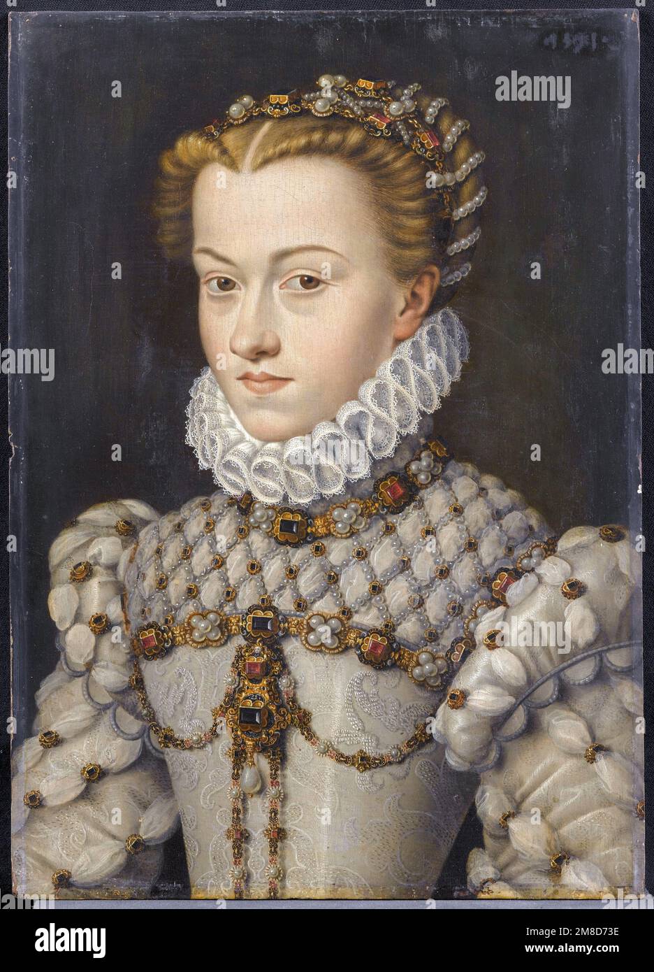 François Clouet, Elisabeth of Austria Queen of France, 1571; oil on ...