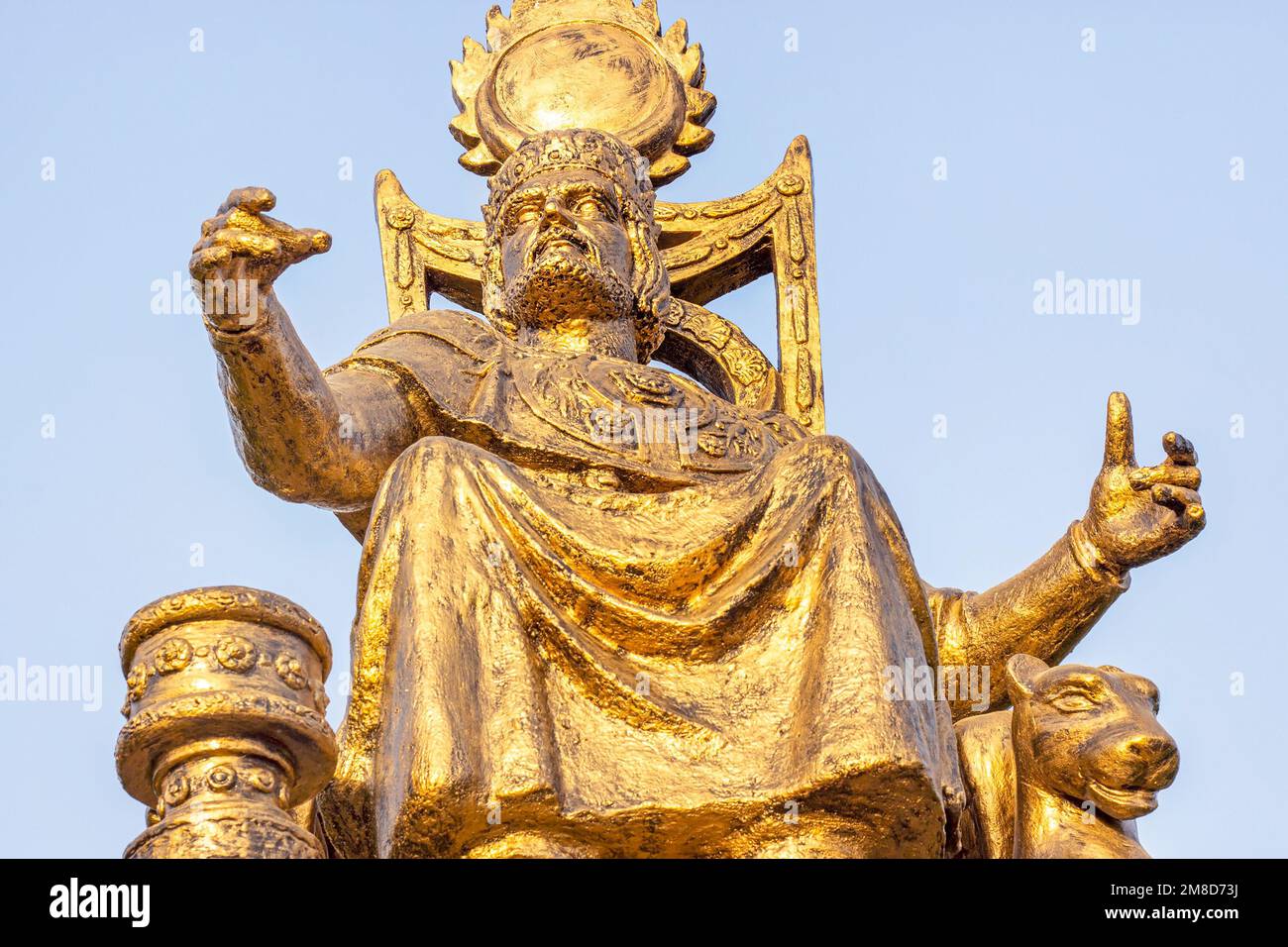 Dushanbe Tajikistan July 2 2022 The Bronze Statue Of Kanishka I A