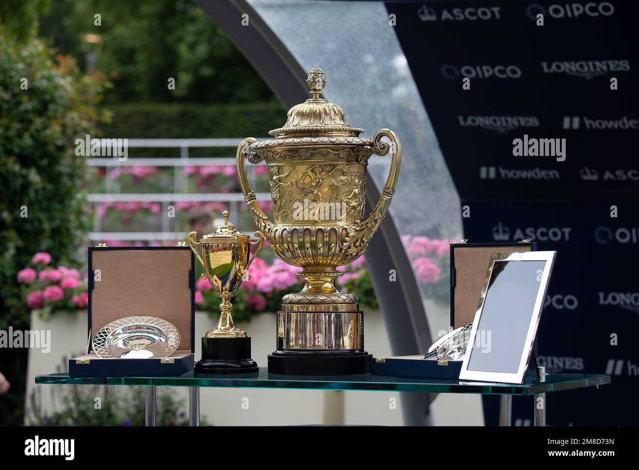 Ascot, Berkshire, UK. 23rd July, 2022. The trophies await the winners ...