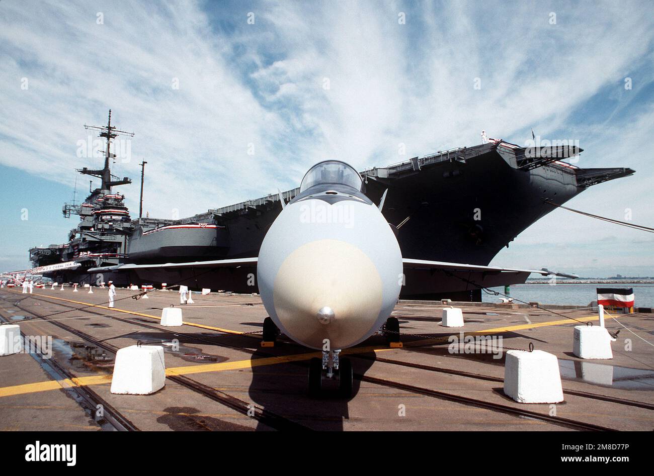 A Strike Fighter Squadron 132 (VFA-132) F/A-18A Hornet aircraft is ...