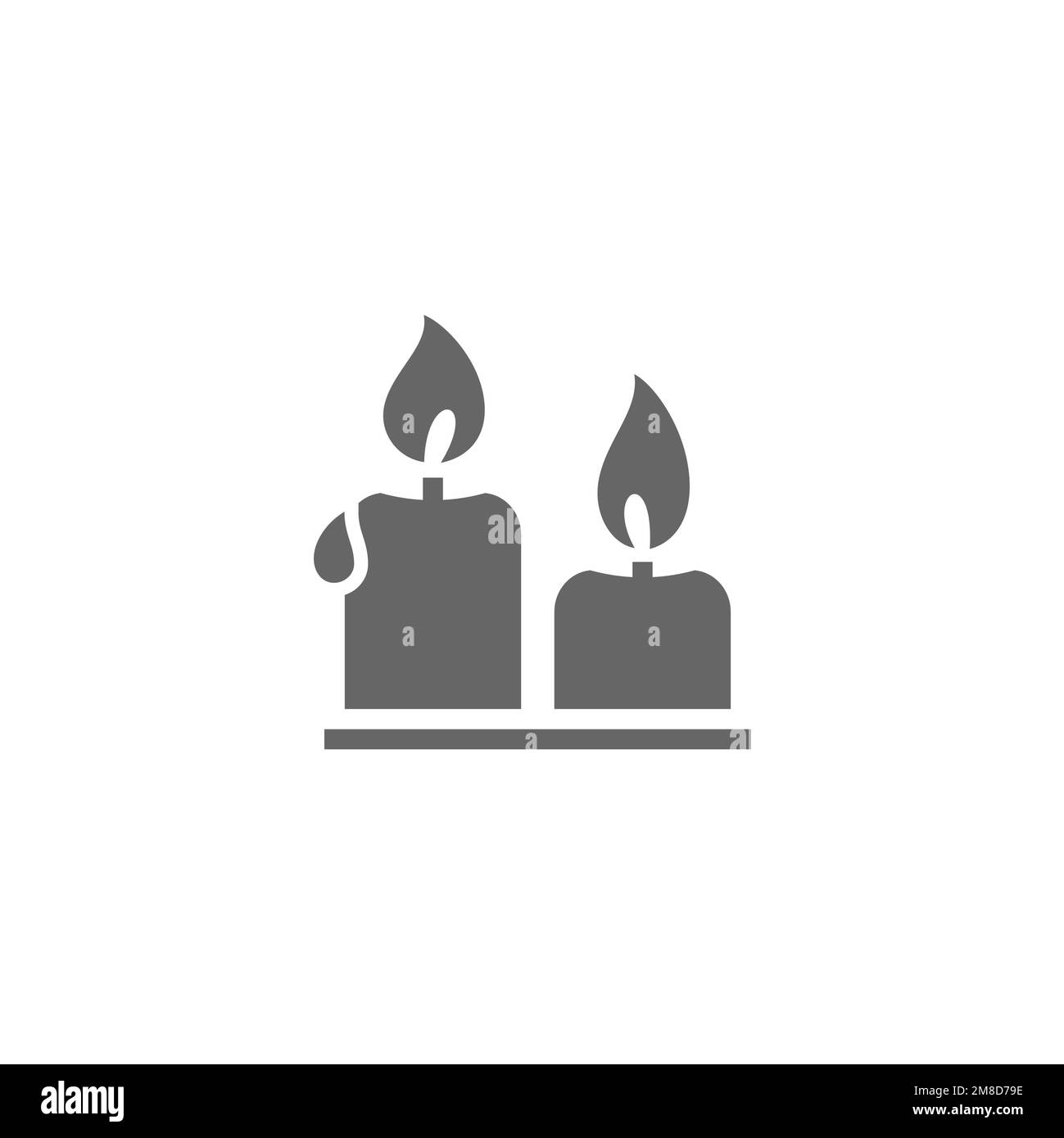Candle icons, common graphic resources, vector illustrations Stock ...