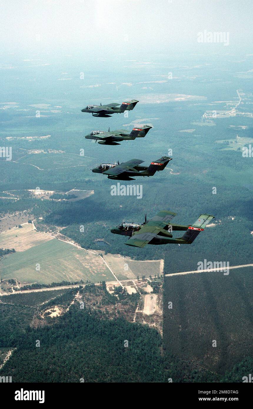 Four OV-10A Bronco aircraft from the 20th Tactical Air Support Squadron ...