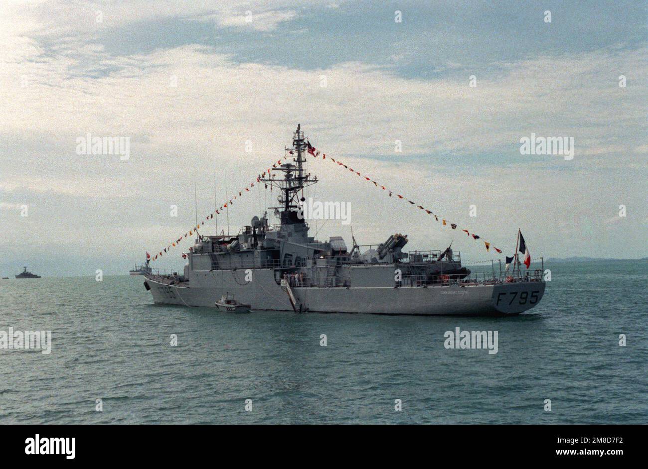 A port quarter view of the French Type A-69 frigate COMMANDANT DUCUING ...