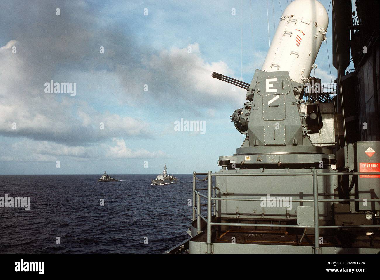 A Mark 16 20mm Phalanx Close-In Weapons System (CIWS) is fired aboard ...