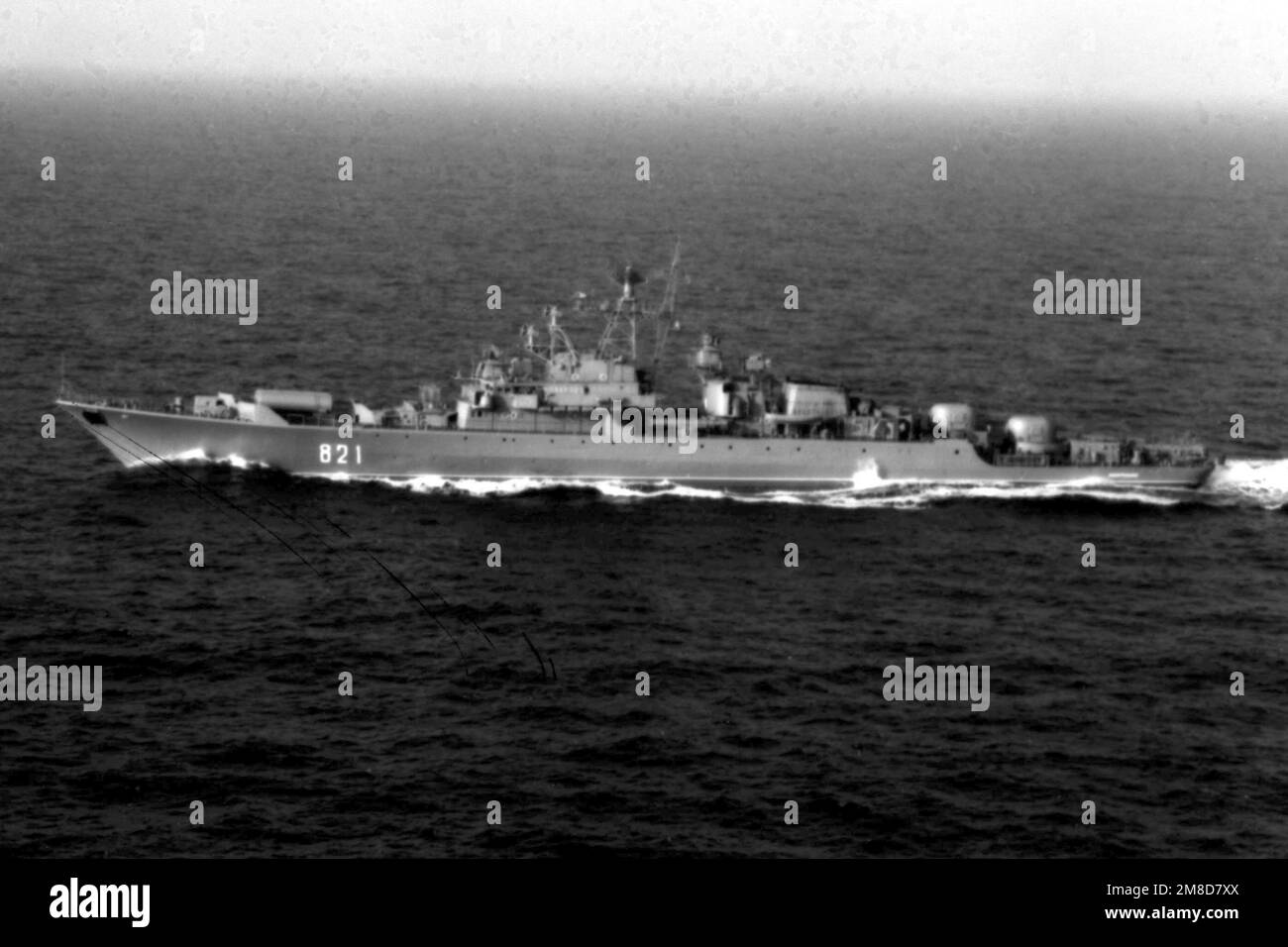 A port beam view of the Soviet Krivak II class guided missile frigate ...