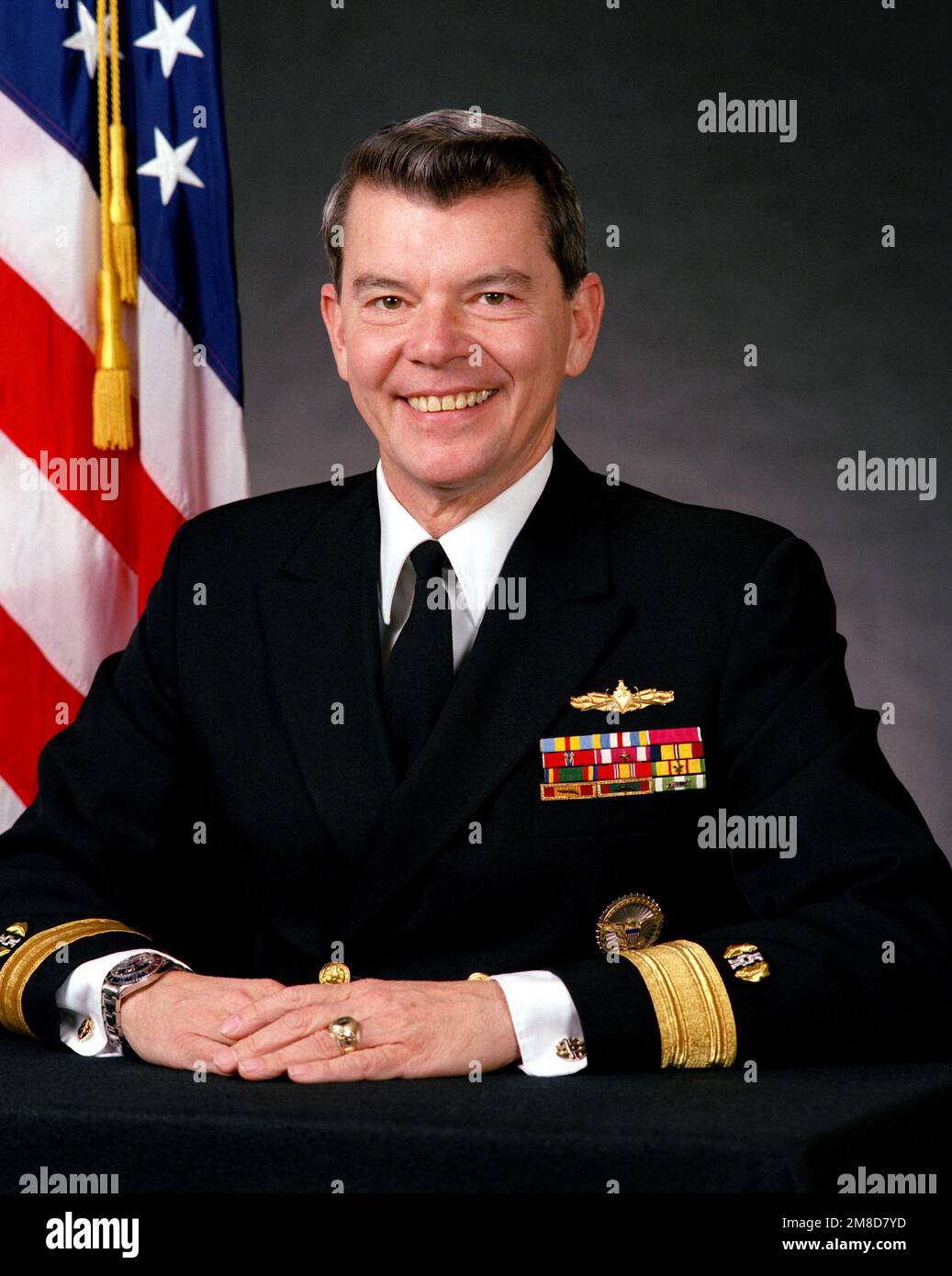 Rear Admiral (RDML) (lower half) William L. Schachte, USN (uncovered). Country: Unknown Stock ...
