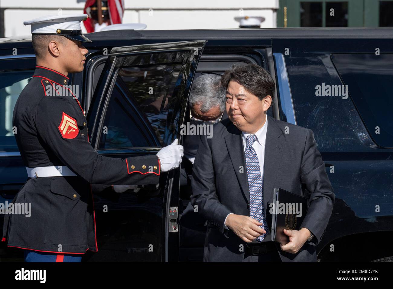 Yoshimasa Hayashi, Japan's foreign minister, arrives with Prime ...