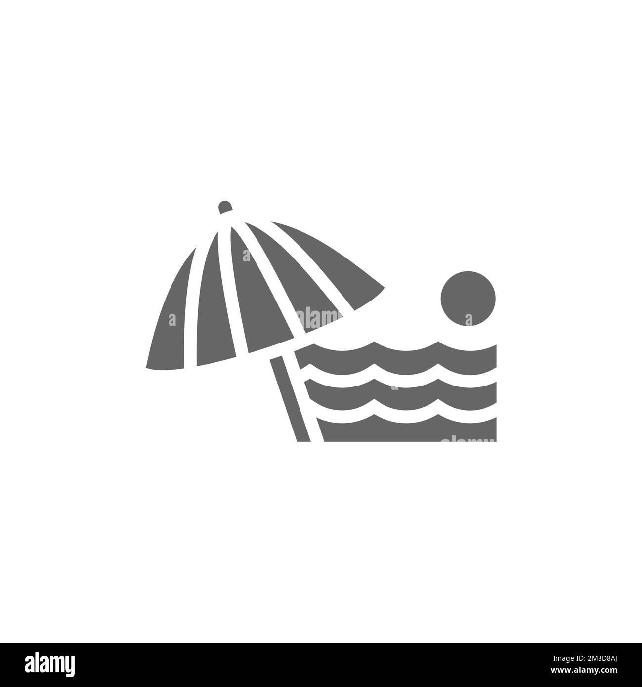 Beach scenery icons, common graphic resources, vector illustrations ...