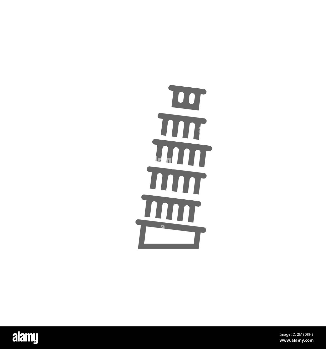 Inclined tower icon, common graphic resources, vector illustration ...