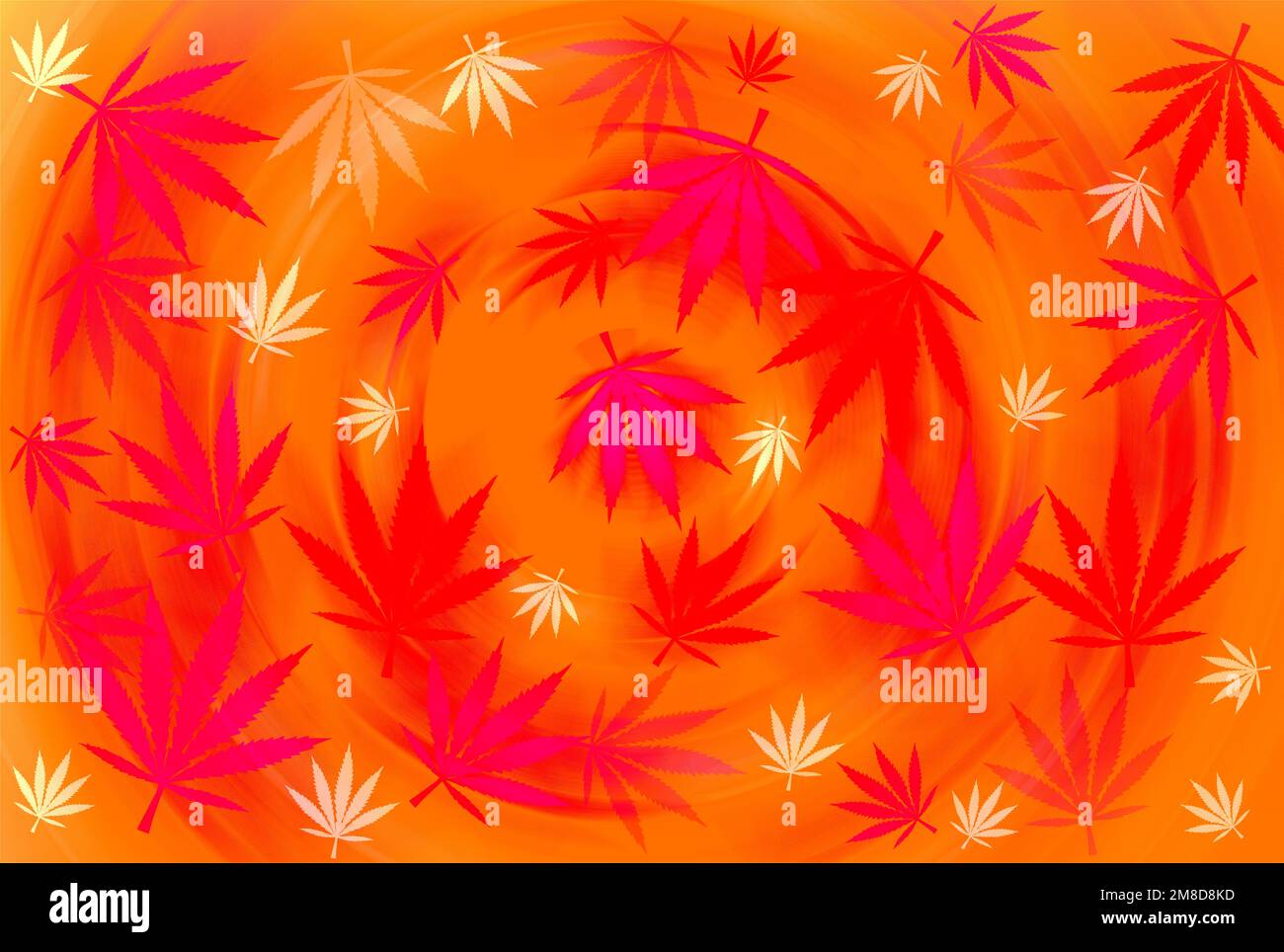 Abstract illustration graphic marijuana cannabis leaf pile texture ...