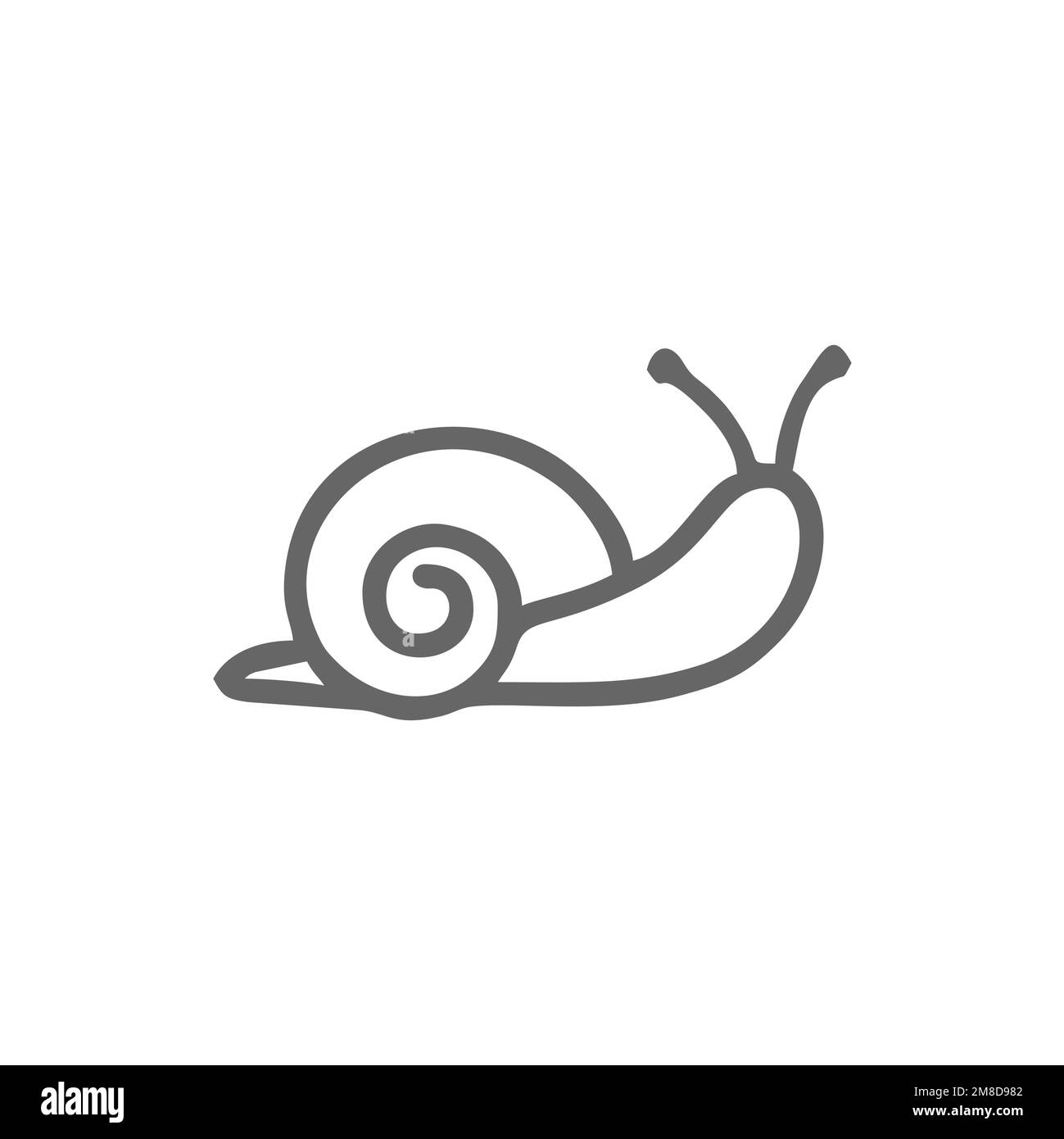 Snail vector icon flat Black and White Stock Photos & Images - Alamy