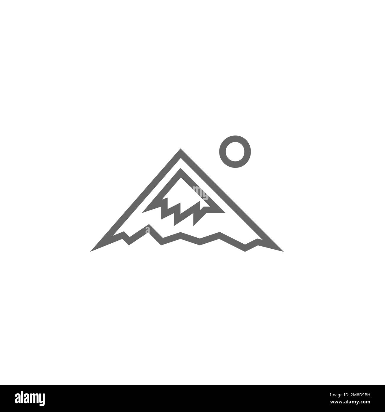 Snow mountain icons, common graphic resources, vector illustrations ...