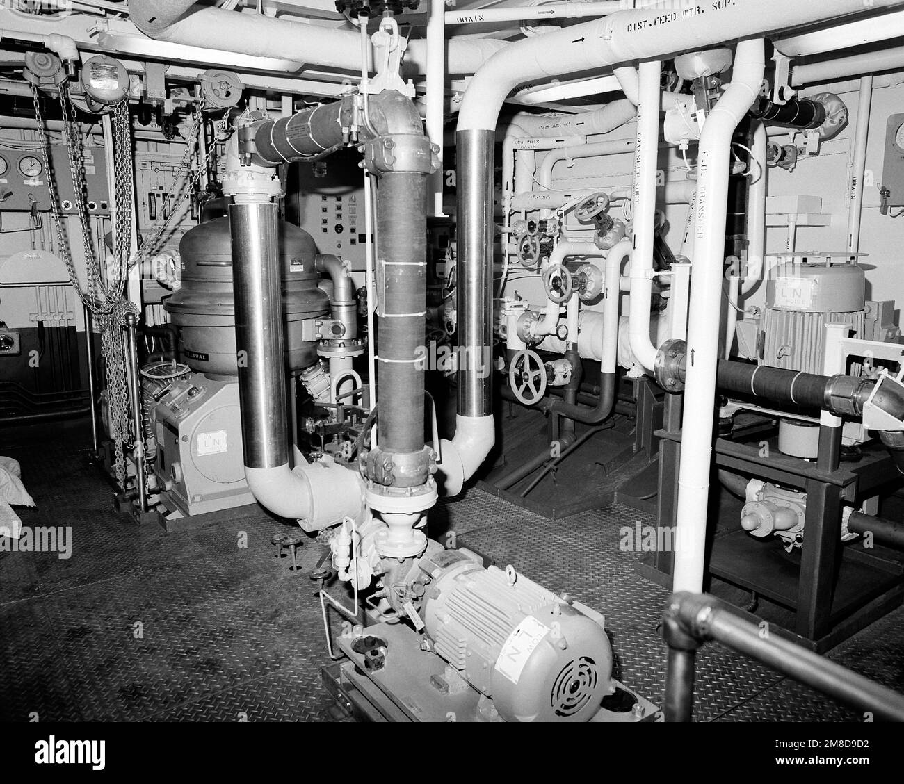 A view of auxiliary machinery room No. 1 on the guided missile cruiser ...