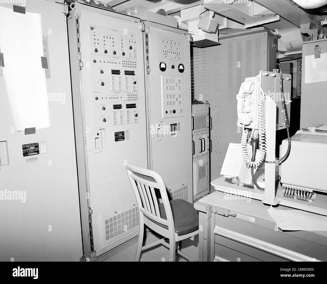 A view of interior communications and gyro room No. 2 on the guided ...