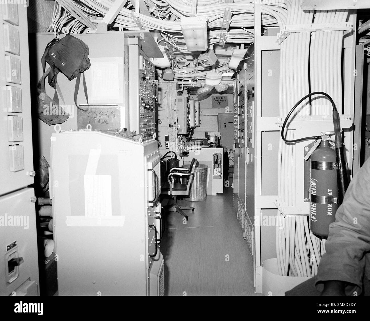 A view of interior communications and gyro room No. 1 on the guided ...