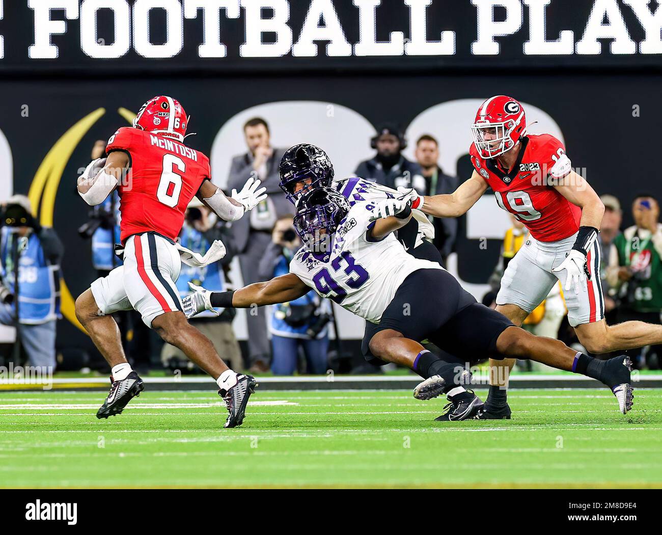Inglewood, CA. 9th Jan, 2023. TCU Horned Frogs defensive lineman George ...