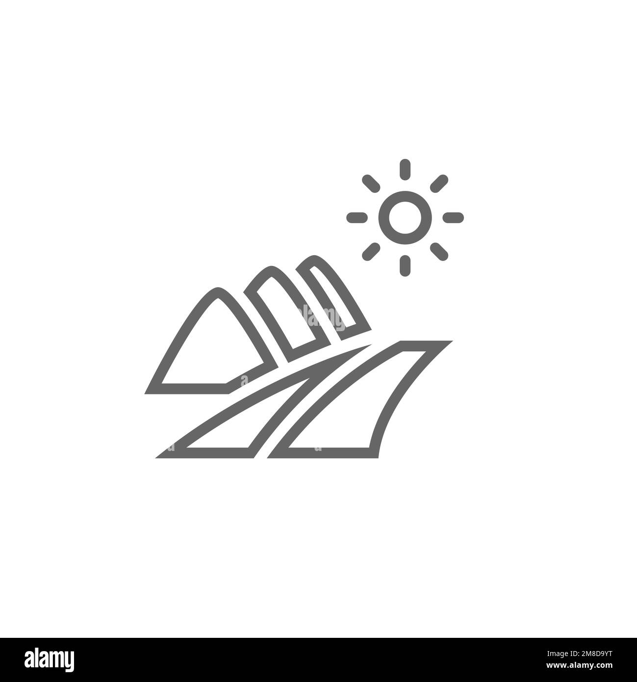 Road landscape icons, common graphic resources, vector illustrations ...