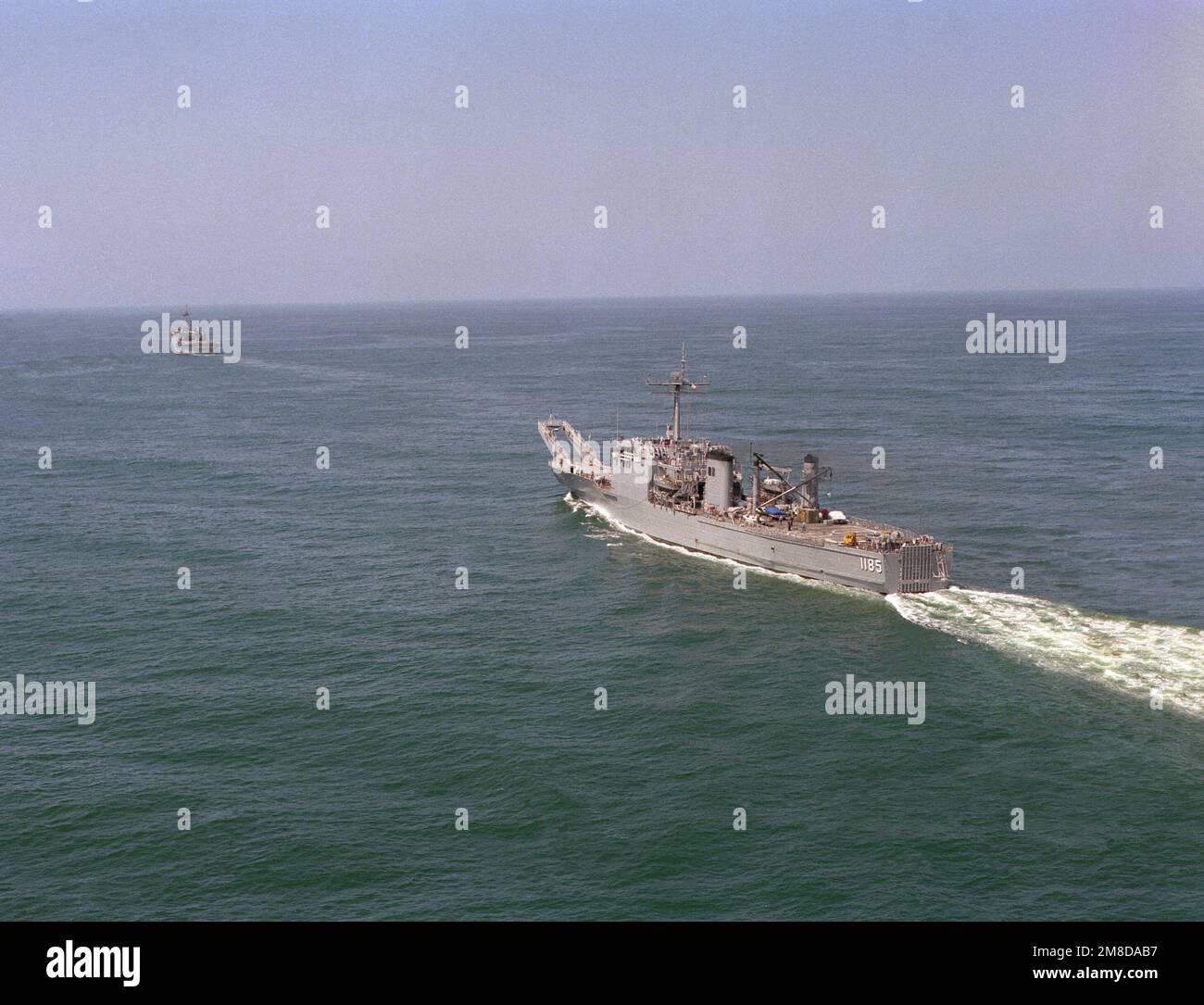 A port quarter view of the tank landing ship USS SCHENECTADY (LST-1185 ...