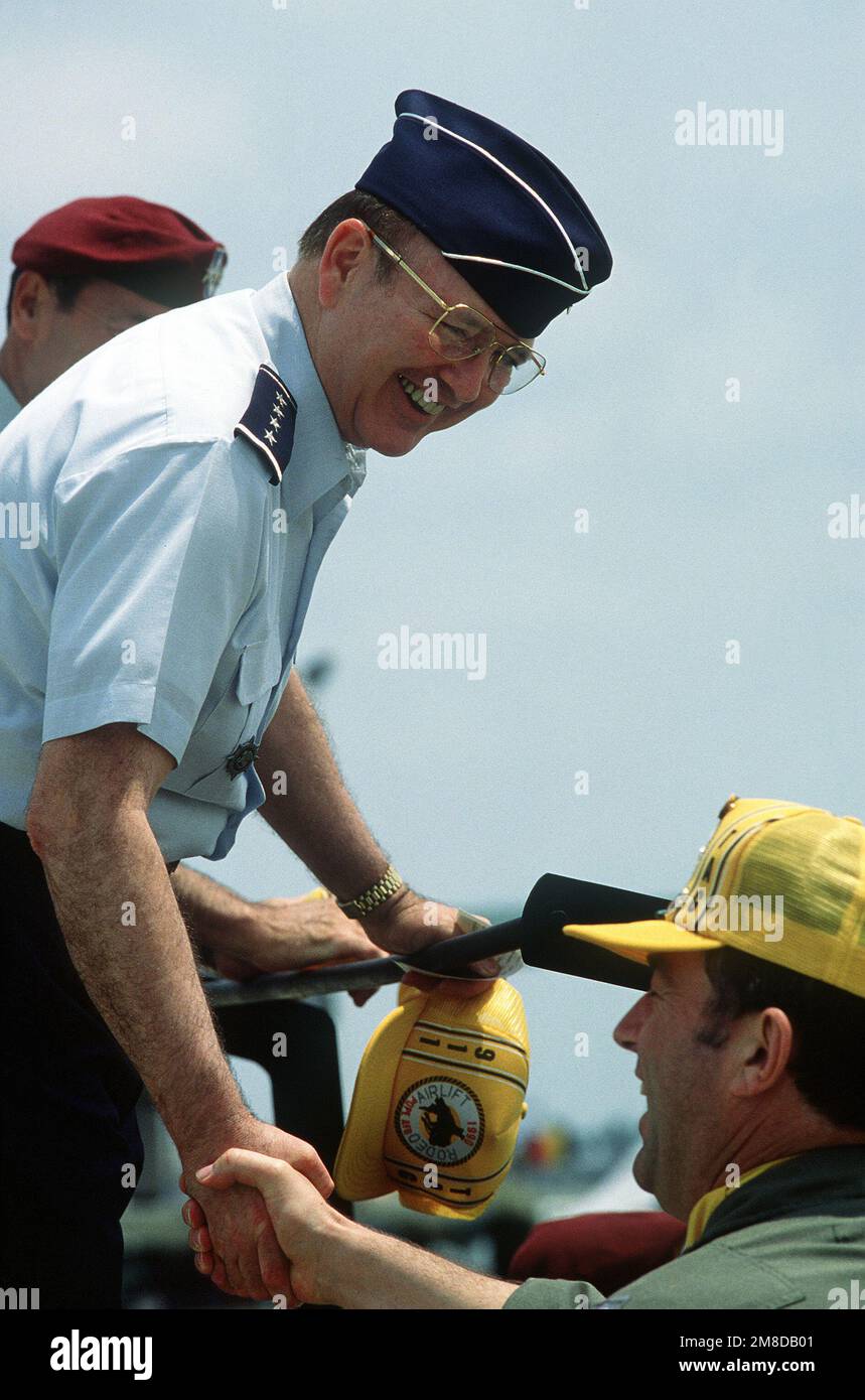 GEN. H.T. Johnson, commander in chief, Military Airlift Command (MAC ...