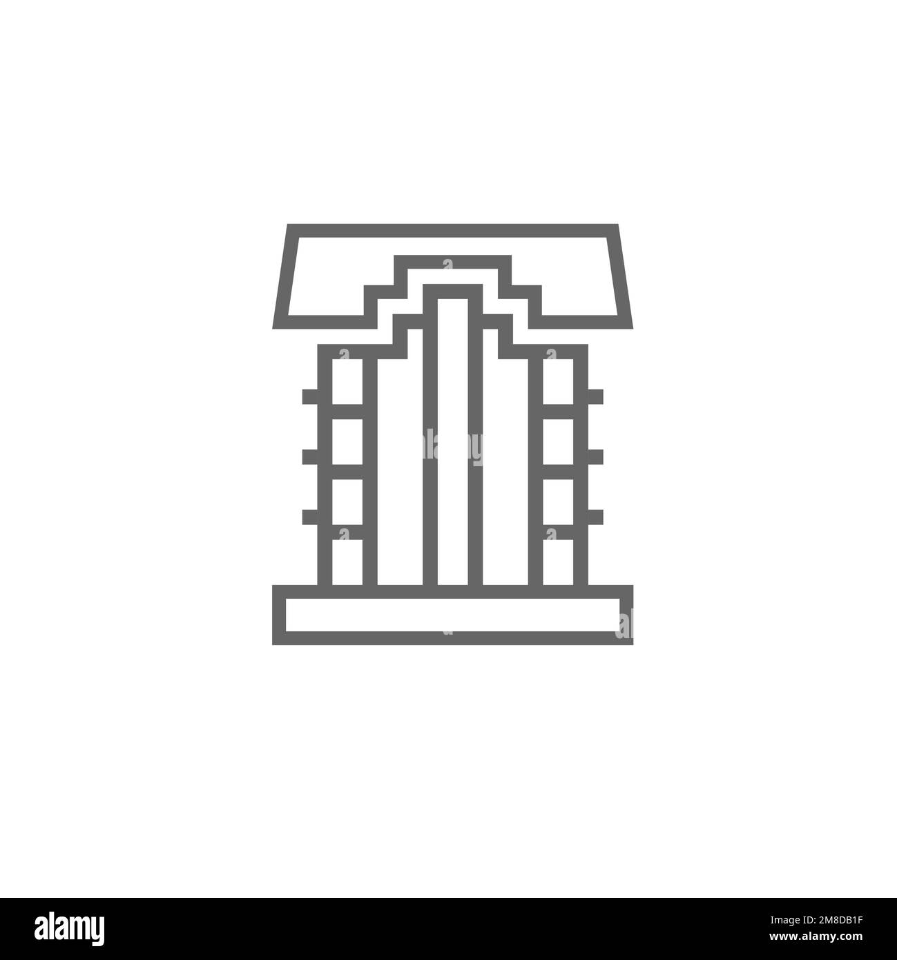 Retro city gate icons, common graphic resources, vector illustrations ...