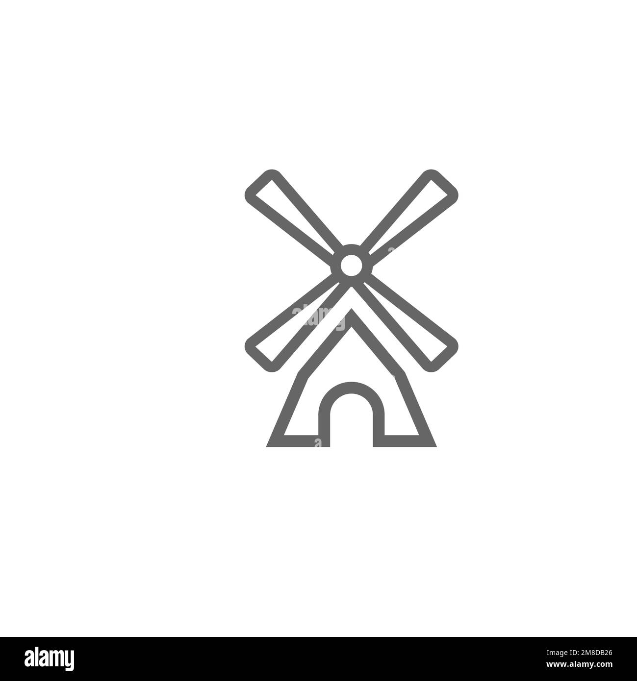 Windmill house icon, common graphic resources, vector illustration ...
