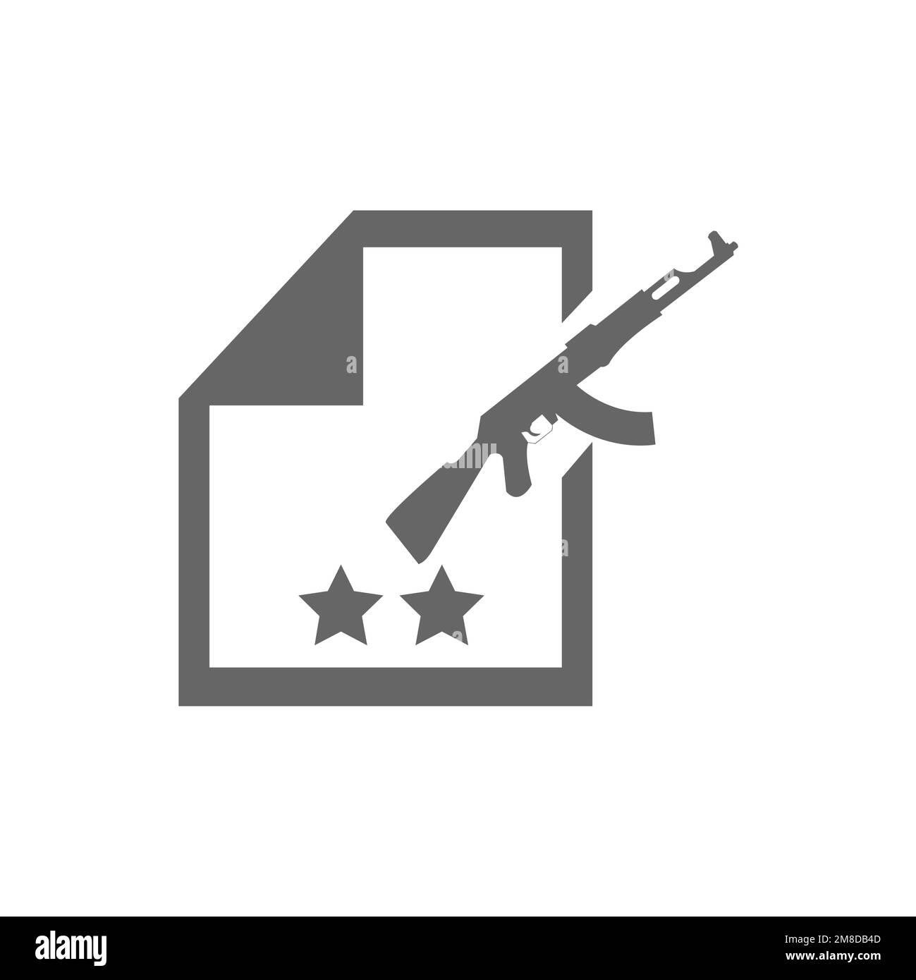 AK47 gun license icon, common graphic resources, vector illustrations ...