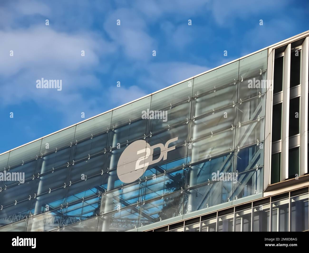 Building of the German television station ZDF in Hamburg in Germany ...