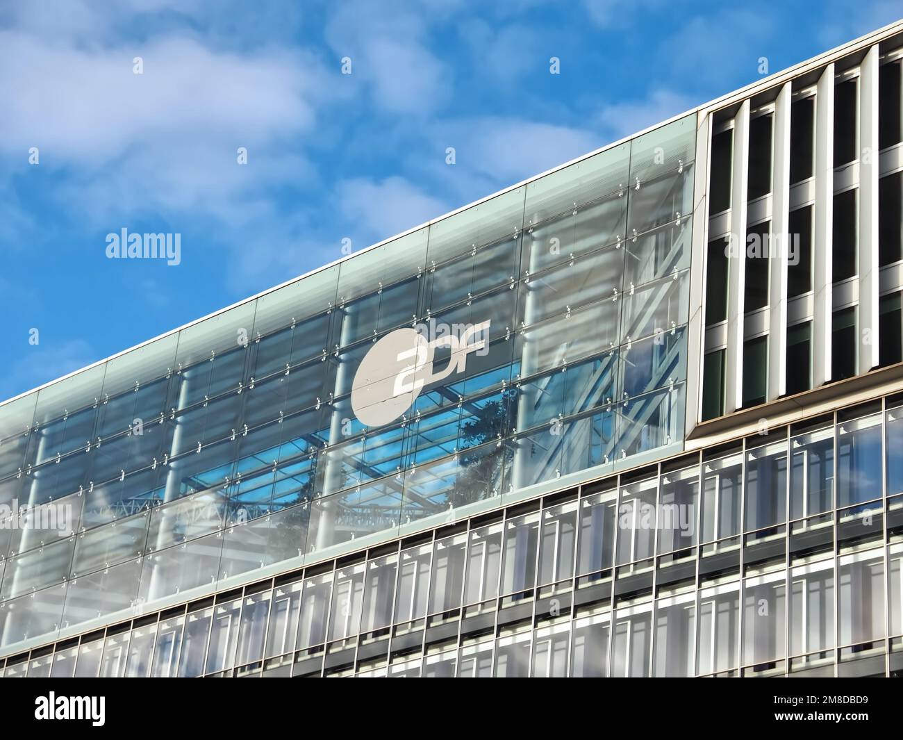 Building of the German television station ZDF in Hamburg in Germany ...