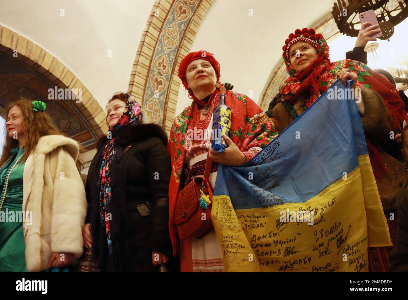 KYIV, UKRAINE - JANUARY 13, 2023 - The celebration of Malanka, a folk ...