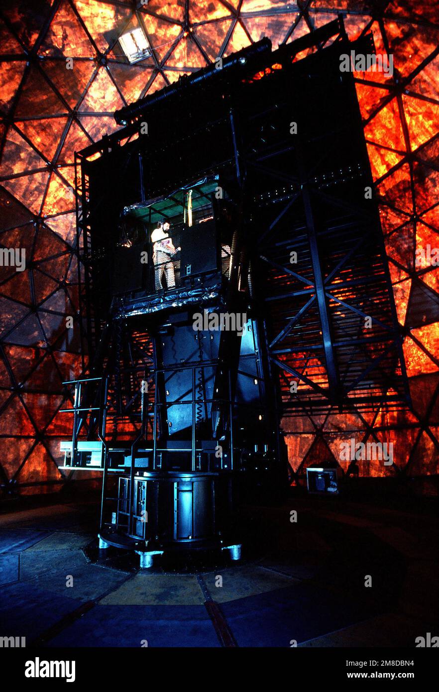 Ron Baum removes a row receiver from a long-range aircraft control ...