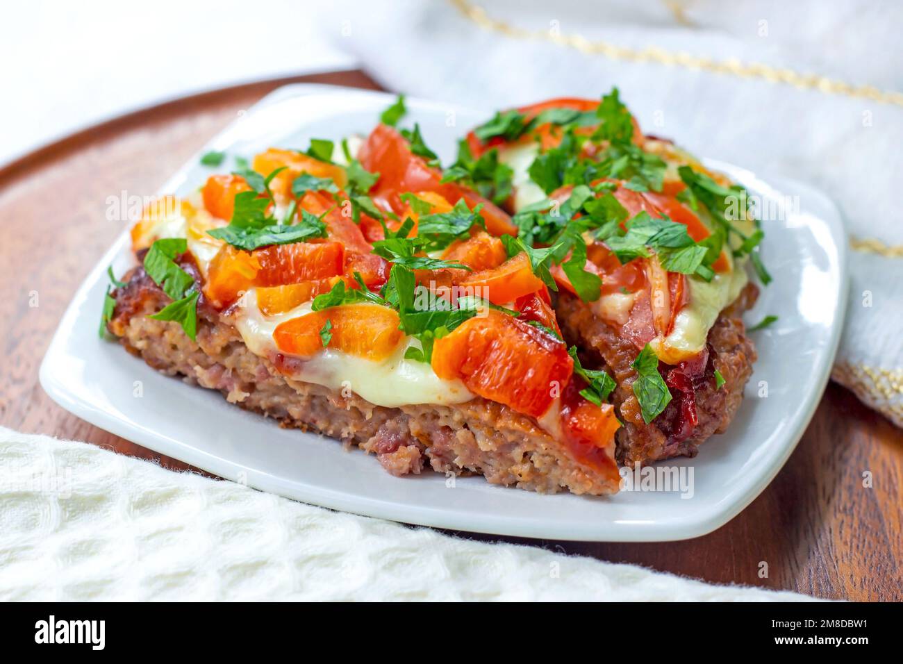 Keto meatza hi-res stock photography and images - Alamy
