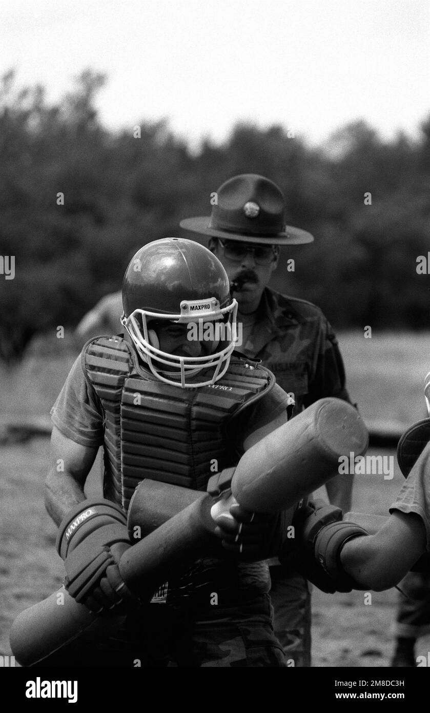 Pugil sticks Black and White Stock Photos & Images - Alamy
