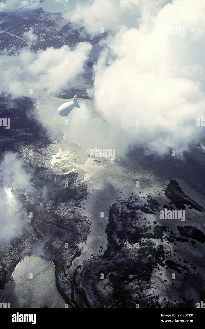 An aerostat over the Florida coastline aids Joint Task Force 4 drug ...