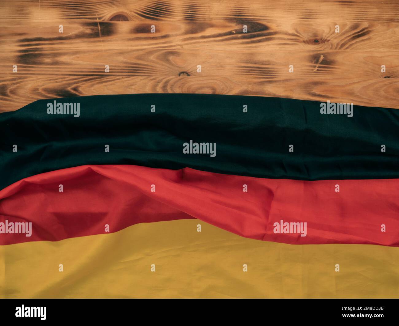 German flag on a tree. Concept Made in Germany. German quality Stock ...