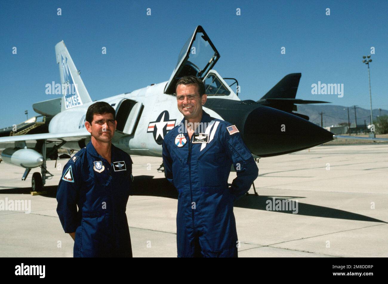 Gary Olin, right, of Rockwell International, and MAJ Jimmy Robbins ...