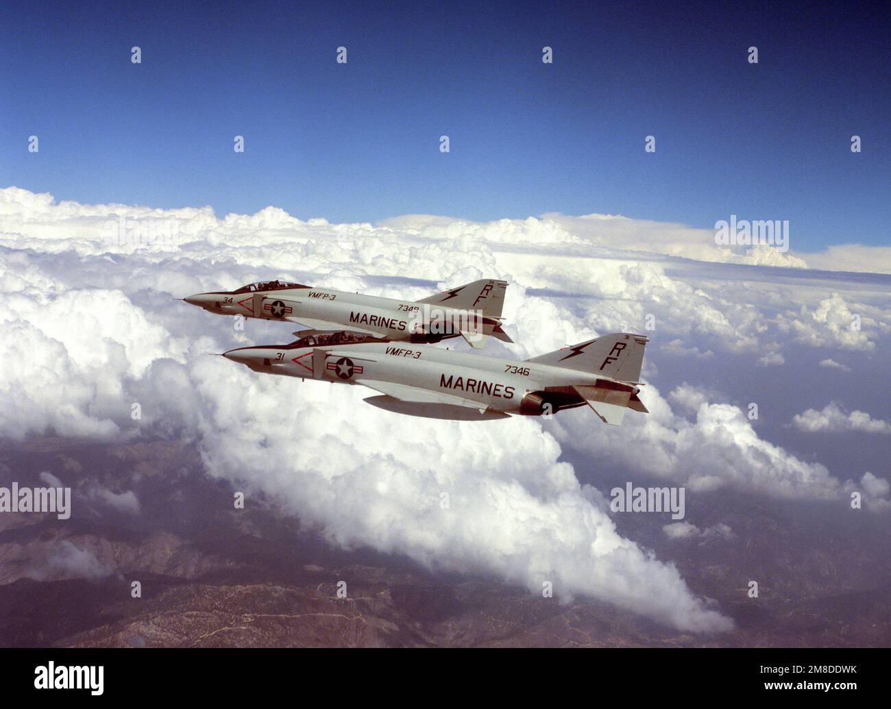 A left side view of two RF-4C Phantom II aircraft of Marine PHOTO ...