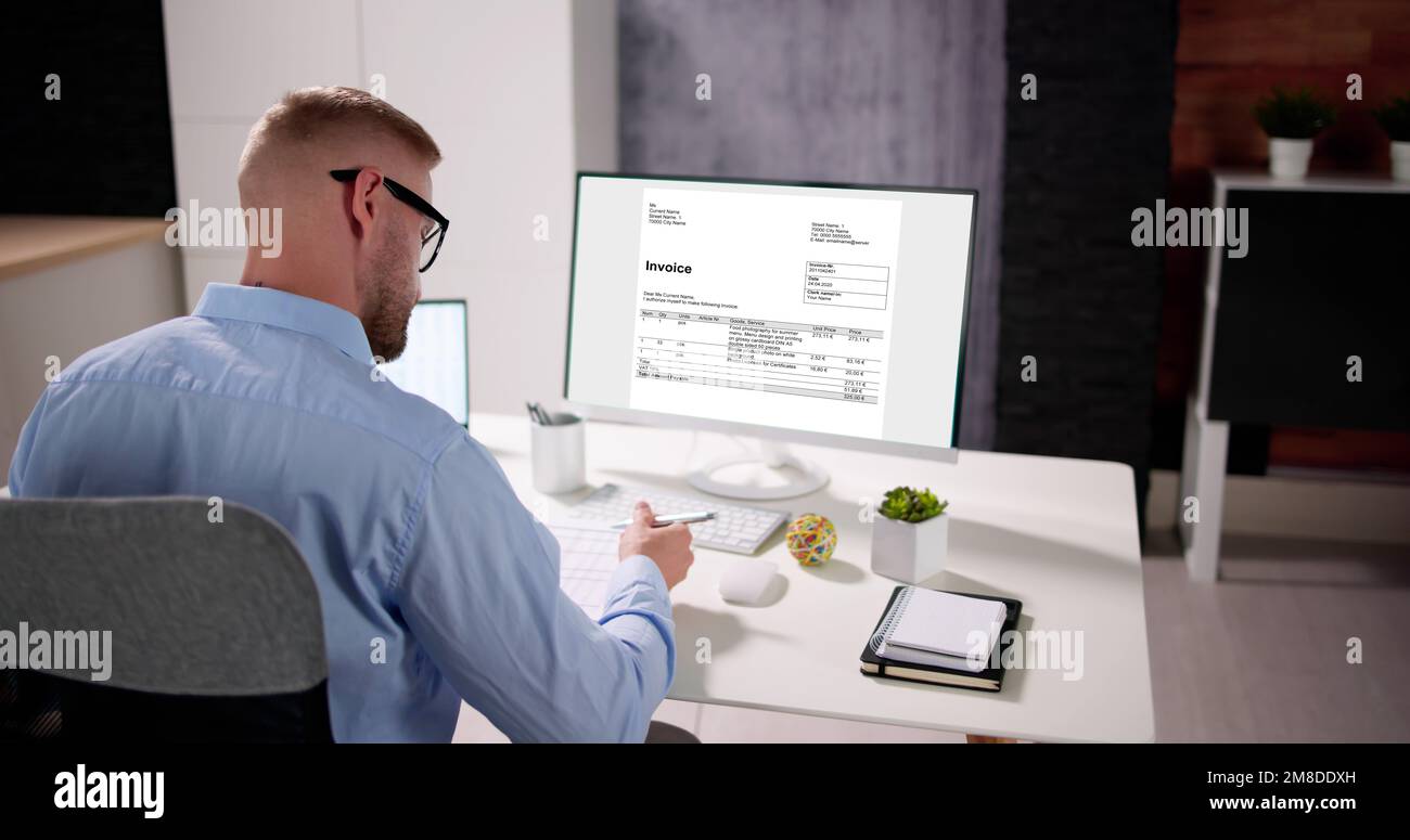 Online Electronic Invoice And Finance Audit. Medical Bill Accounting ...