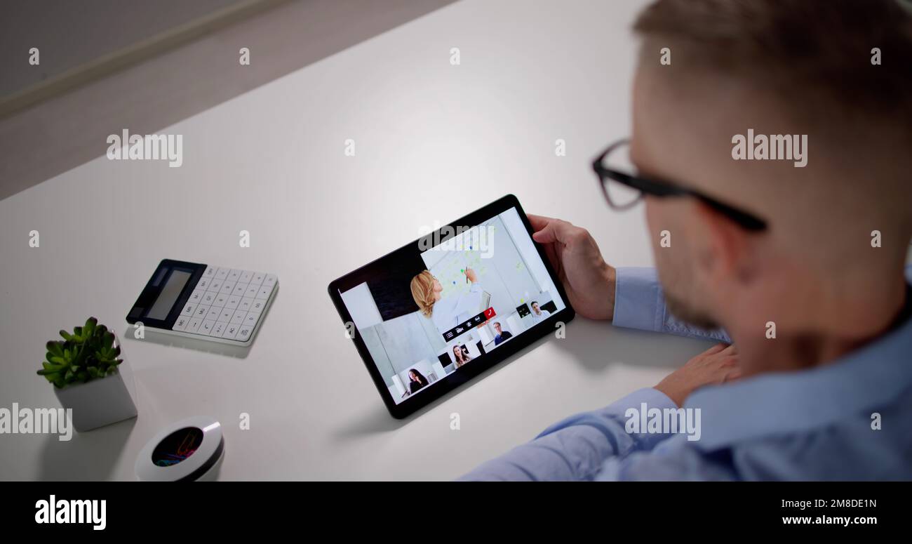 Coaching Lecture And Virtual Remote Training Session Stock Photo - Alamy