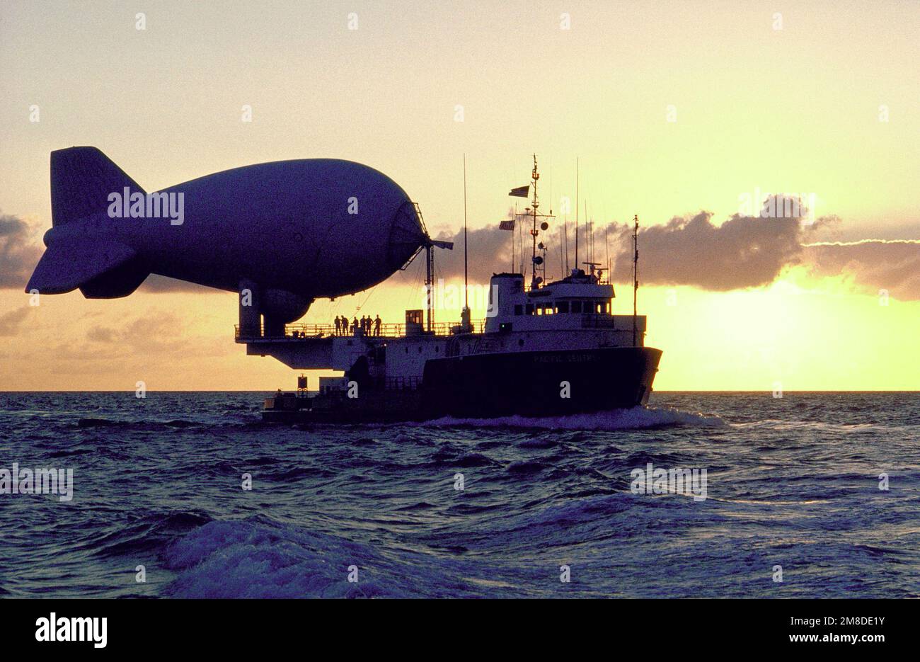 A Coast Guard mobile aerostat, used as a radar platform for drug ...