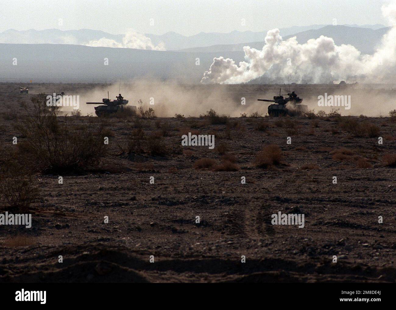 Two Opposing Forces (OpFor) M-551 Sheridan light tanks visually ...