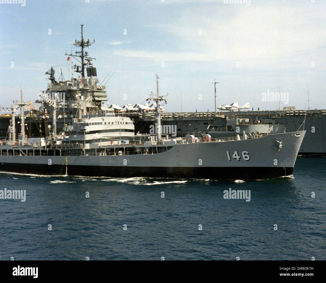 A starboard bow view of the fleet oiler USNS KAWISHIWI (T-AO-146 ...