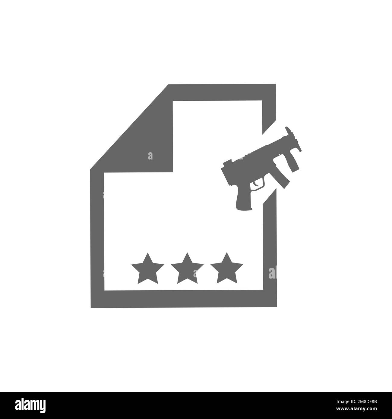 Icon of gun license, common graphic resources, vector illustrations ...