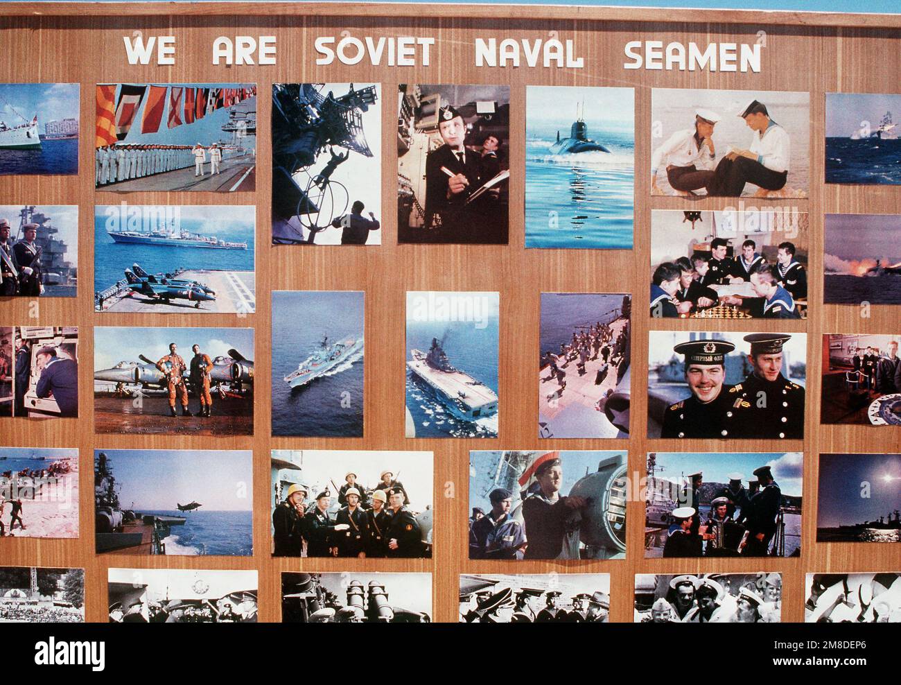 Photographs highlight various aspects of life in the Soviet navy. The ...