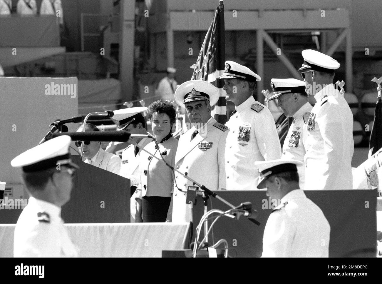 Soviet Pacific Fleet commander ADM Gennadiy Khvatov, center, is flanked ...