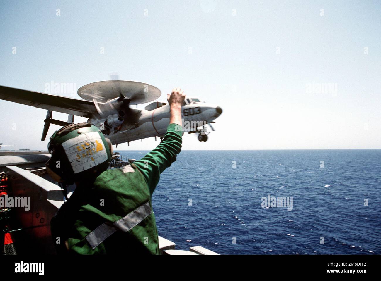 A Carrier Airborne Early Warning Squadron 121 (VAW-121) E-2C Hawkeye ...